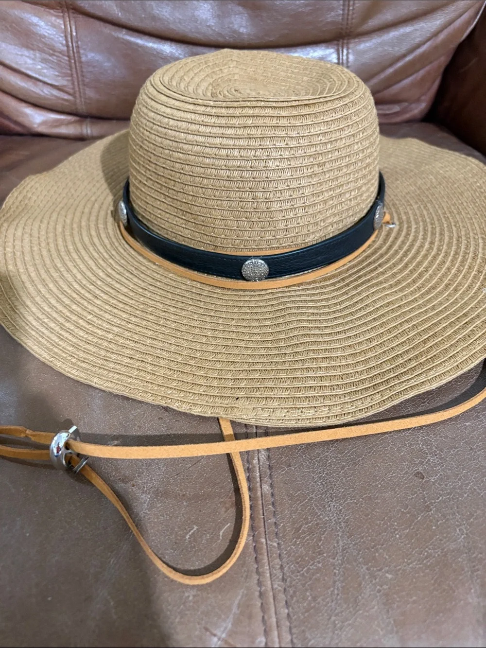 Banana Boat | Accessories | Womens Tan Straw Sun Hat With Black Band ...